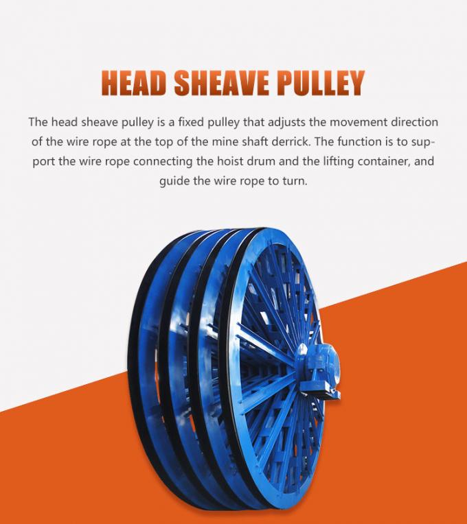 Mine Hoist 6000mm Dia Wire Rope Sheave Wheel